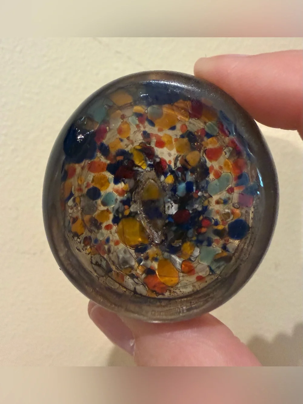 Art | Vintage Murano Style End Of Day Art Glass Paperweight Multi Color ...